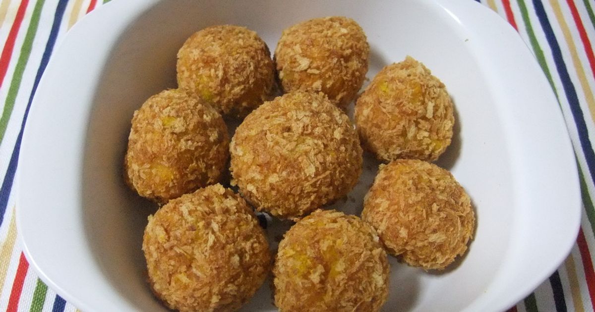 Handheld Baby Food: No Fry Pumpkin Croquettes Recipe By もっぴぴ