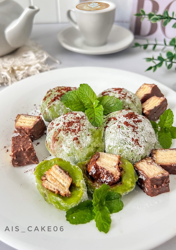 Resep Mochi Wafer Karamel Matcha (Tnpa Tepung Ketan Dalam Gram) oleh ...