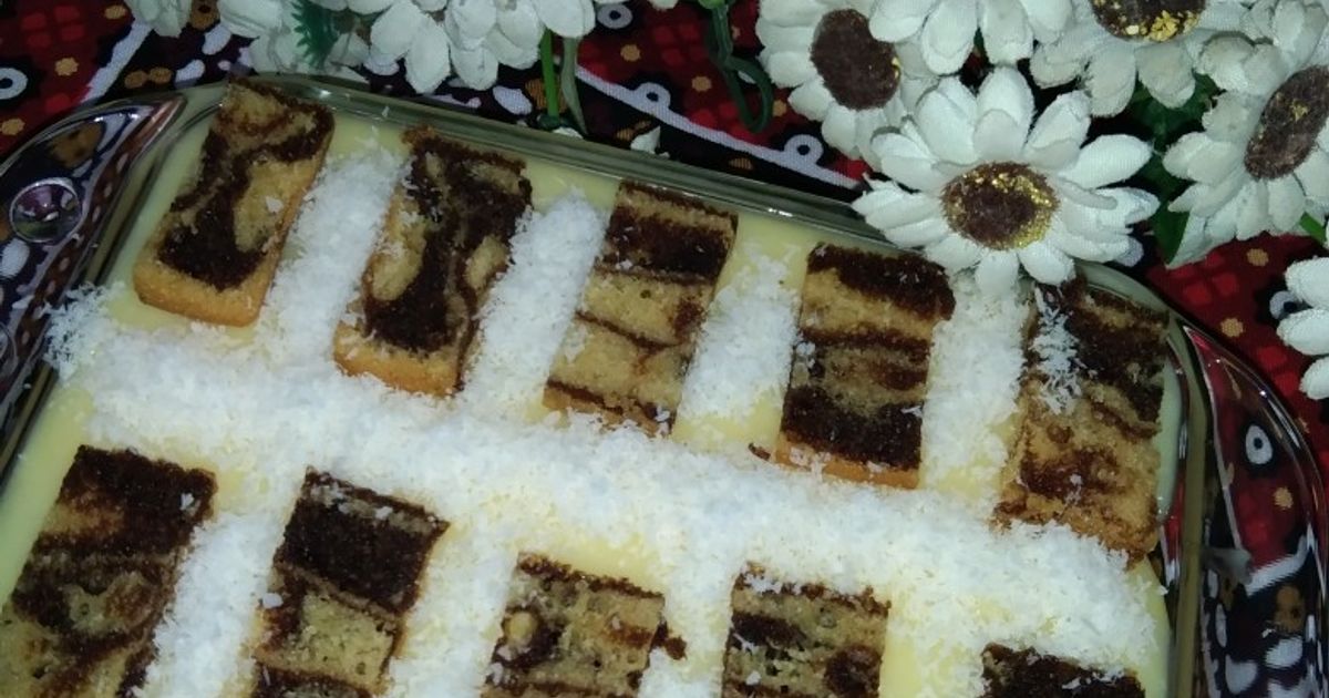 Marble Cake Custard Recipe by Aqsa mukhtiar - Cookpad