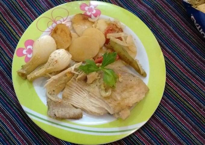 Filete de mantarraya al horno 😱😱😍😍😍😍😘 Receta de Hilda Lucero Garcia ...