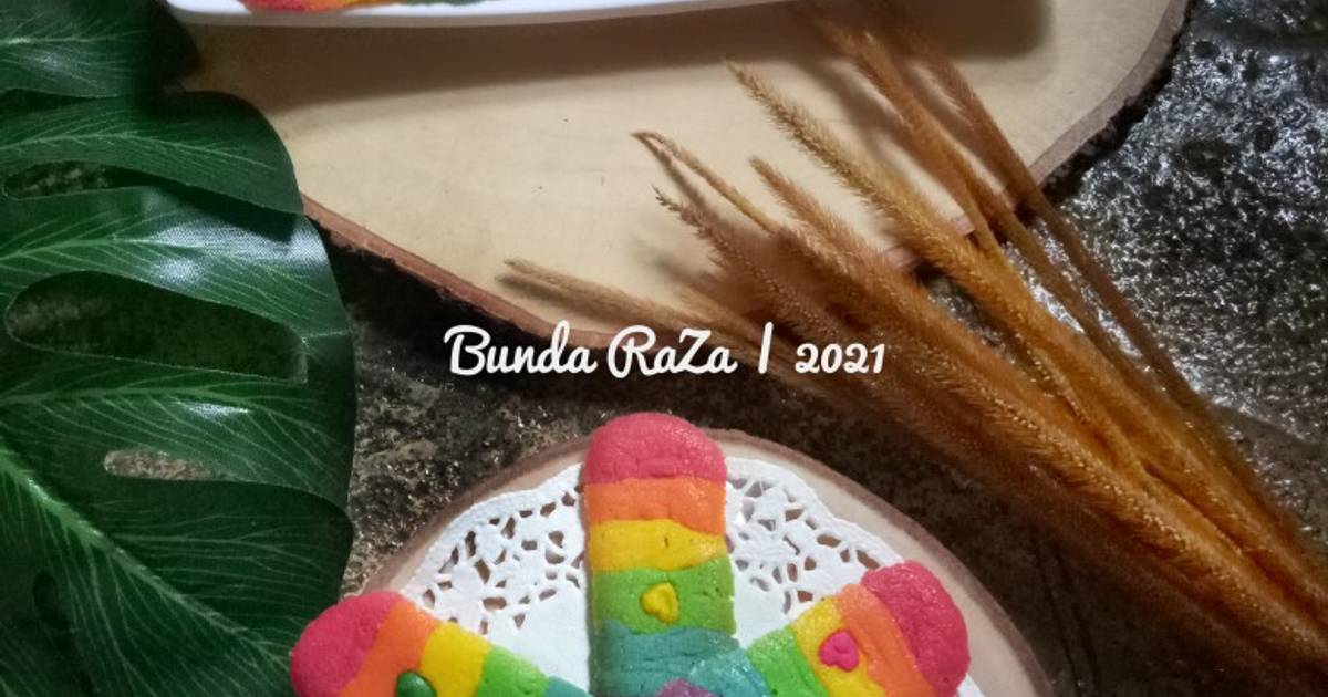 Resep Lidah Kucing Rainbow oleh Ani Bunda RaZa - Cookpad