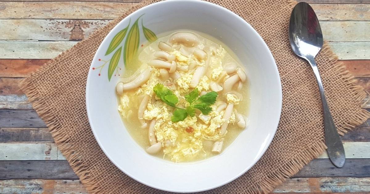 Resep Sup Jamur Telur oleh Tituk SK - Cookpad
