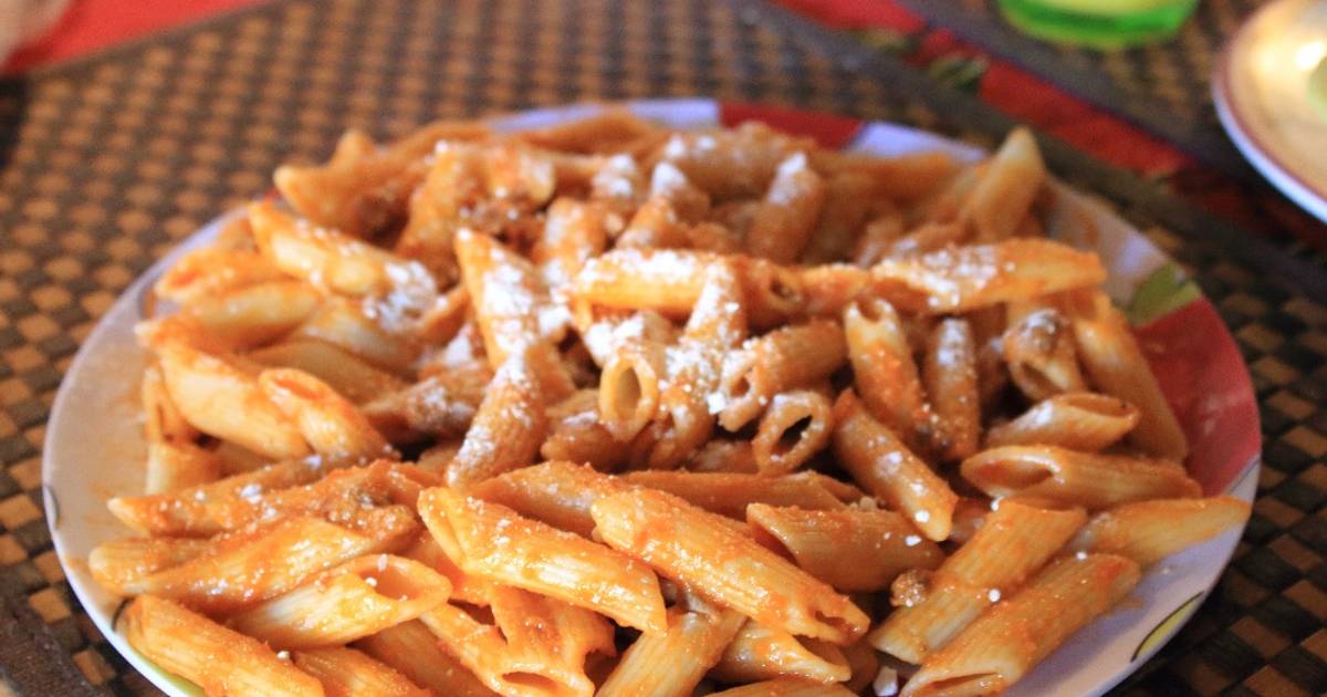 Pasta con salsa roja - 341 recetas caseras- Cookpad