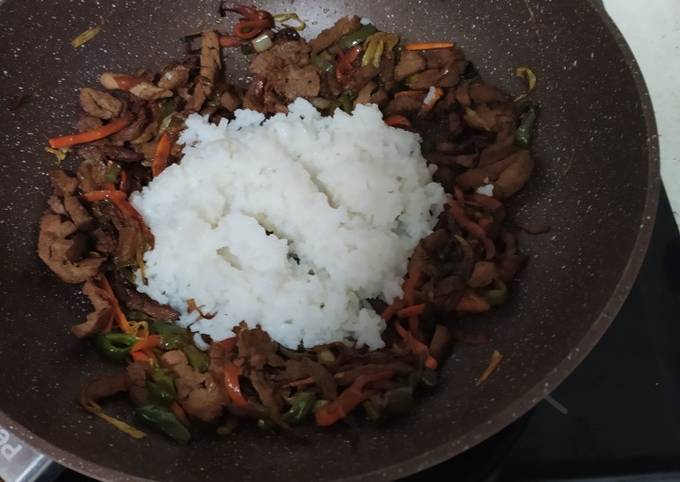 Arroz con lomo al wok Receta de ricardo- Cookpad