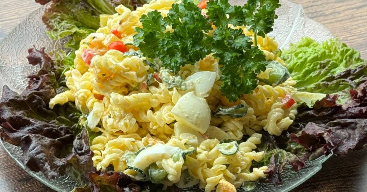 Fusilli Pasta Salad Recipe by Aunty Eiko's international cuisine ...