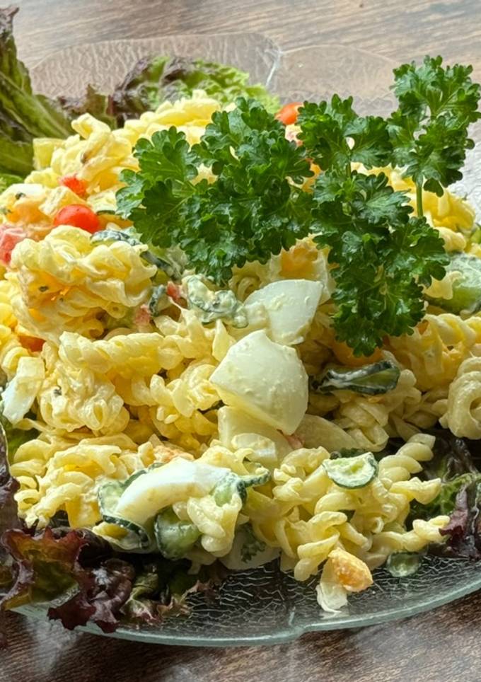 Fusilli Pasta Salad Recipe by Aunty Eiko's international cuisine ...