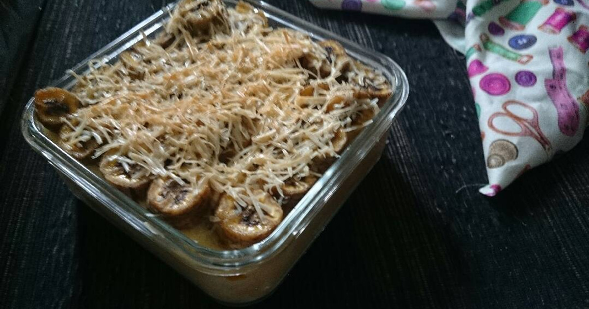 Resep Puding Roti Panggang Pisang Raja oleh Evi Khalisa 🍜DjowoKlaten ...