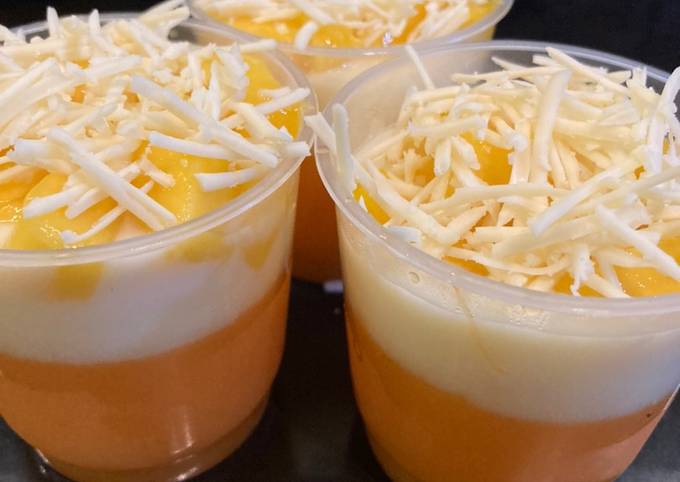 Resep Puding mangga keju oleh Dwita Oktaviani - Cookpad