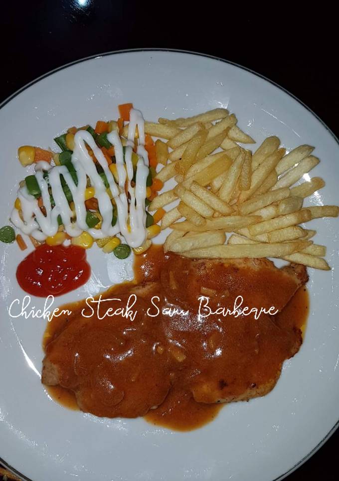 Resep Chicken Steak Saus Barbeque homemade oleh Sinta Hermawati - Cookpad