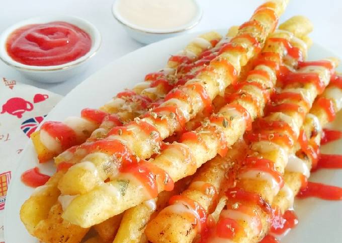 Resep Kentang Goreng Super Panjang 😍 oleh Maccby_kitchen - Cookpad