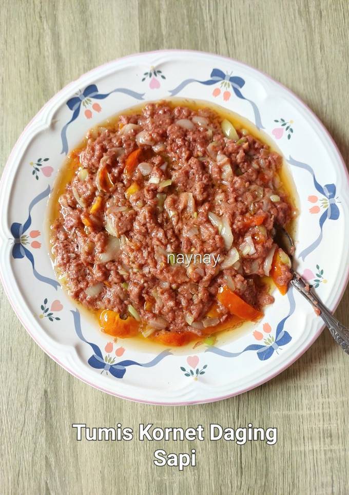 Resep Tumis Kornet Daging Sapi oleh NayNay - Cookpad