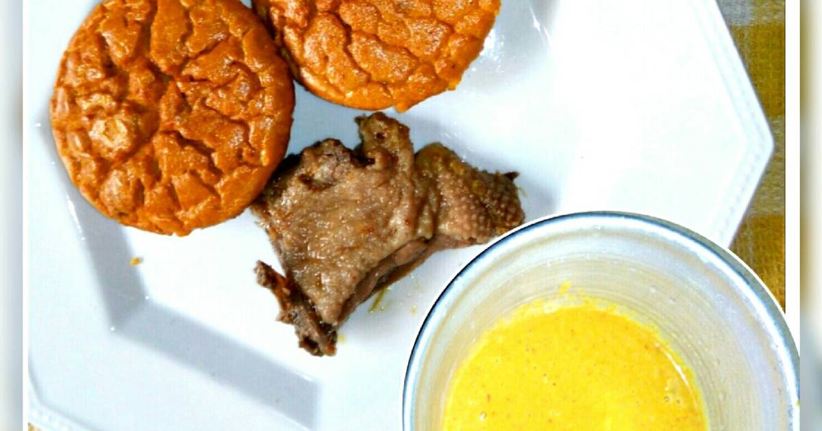 Keto Oven Baked Moi-Moi and a Piece of Grilled Chicken Recipe by Feggy ...