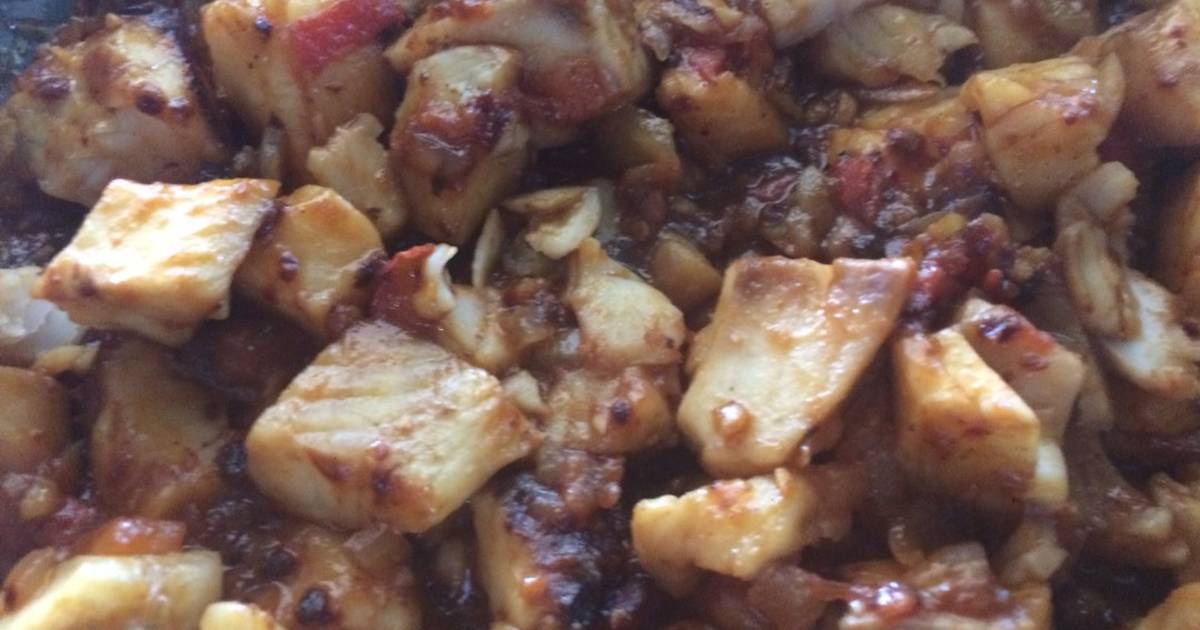 Filete de pescado con chipotle seco Receta de Carmen Palomino- Cookpad