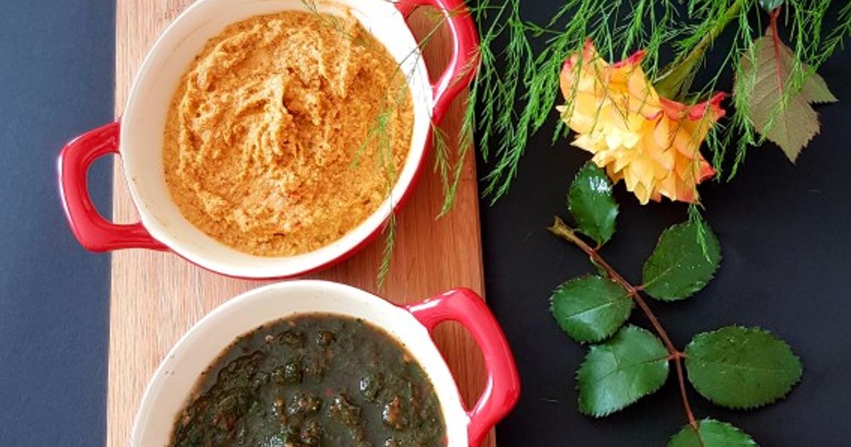 Trio Chutneys Coconut, Peanut And Coriander Chutney Dips Recipe by ...