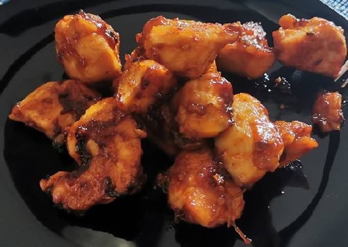 Pollo dulce estilo asiático Receta de Wendy Sogellag- Cookpad