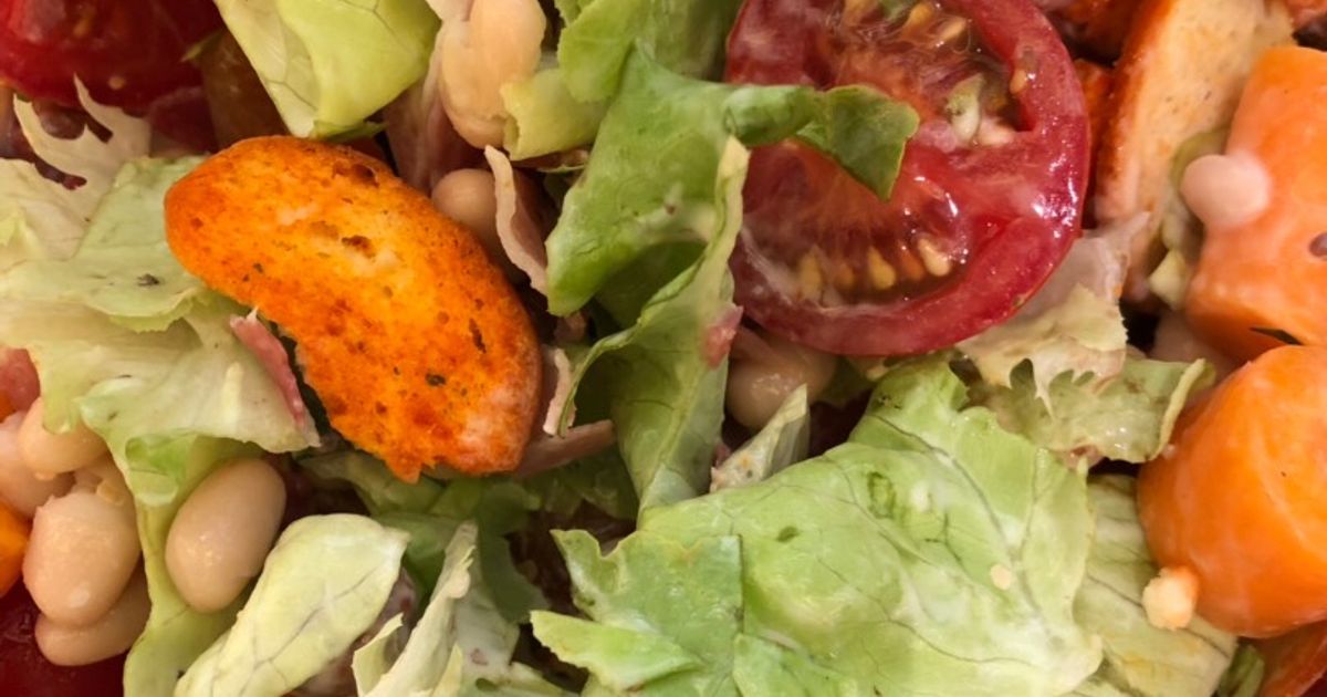 Dark Yellow Salad (Peach, Baby Carrot And Beans) Recipe by Bálint Séra