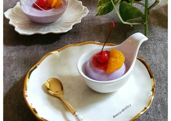 Resep Taro Silky Pudding oleh Rossy Anna Oktavia (ABATA Kitchen) - Cookpad