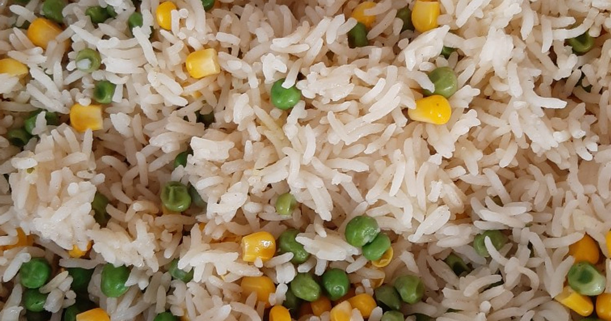 Arroz Blanco Con Elote Y Chícharo Receta de Esther Soto- Cookpad