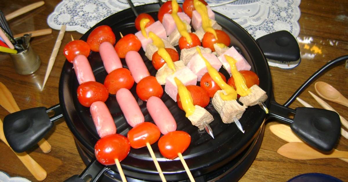 Parrilla racletera para compartir con amigos Receta de La profe Luisa ...