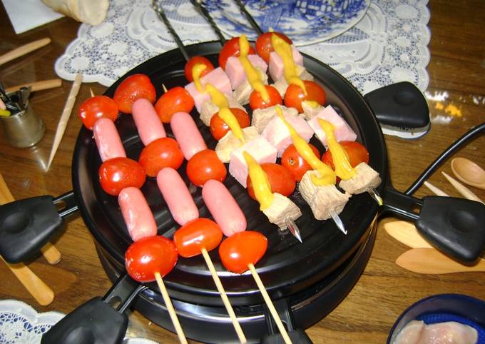 Parrilla racletera para compartir con amigos Receta de La profe Luisa ...