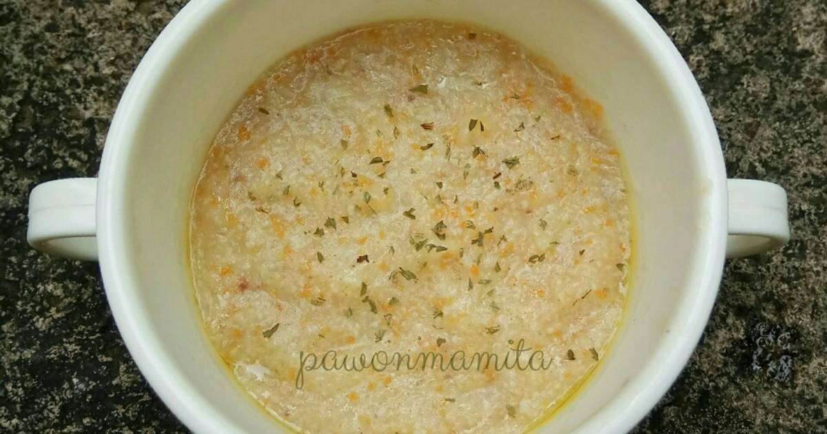 Resep Nasi Tim Saring Hati Ayam (MPASI 7+) oleh Pawonmamita - Cookpad