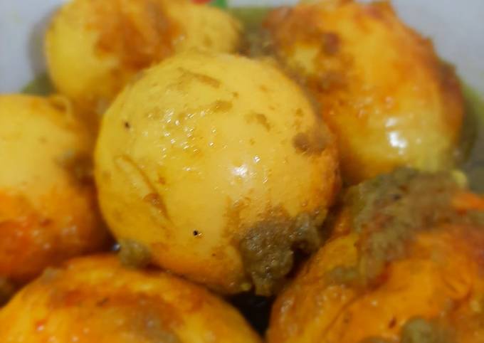 Resep 9. Telur Bumbu Kuning oleh Bunda_Azkia - Cookpad