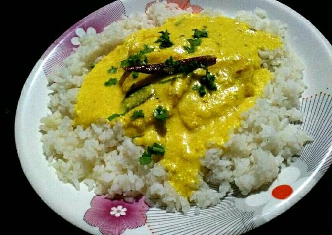 Kadhi rice Recipe by Anjana Sahil Manchanda - Cookpad