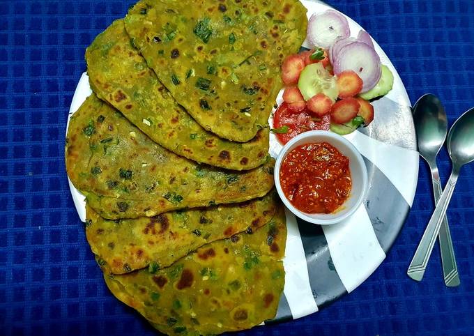 Spring Onion Paratha Recipe by Kumkum Chatterjee - Cookpad