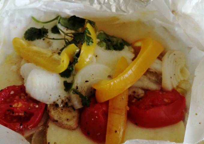 Pescado empapelado Receta de Lourdes González- Cookpad