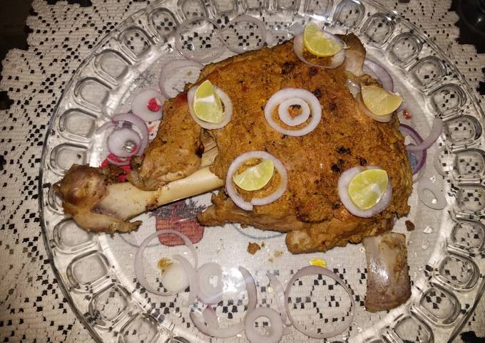 Roasted Mutton leg (without oven) Recipe by Dr Asma Ali - Cookpad
