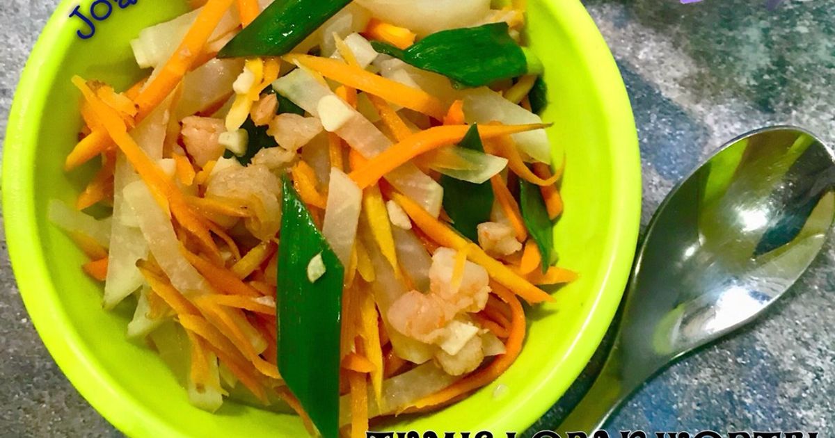 Resep Tumis Lobak Wortel Cah Udang oleh Joanne Sebastian - Cookpad