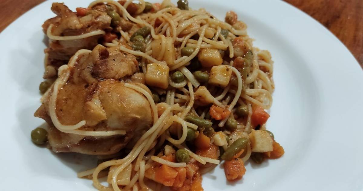 Espaguetis con pollo - 842 recetas caseras- Cookpad