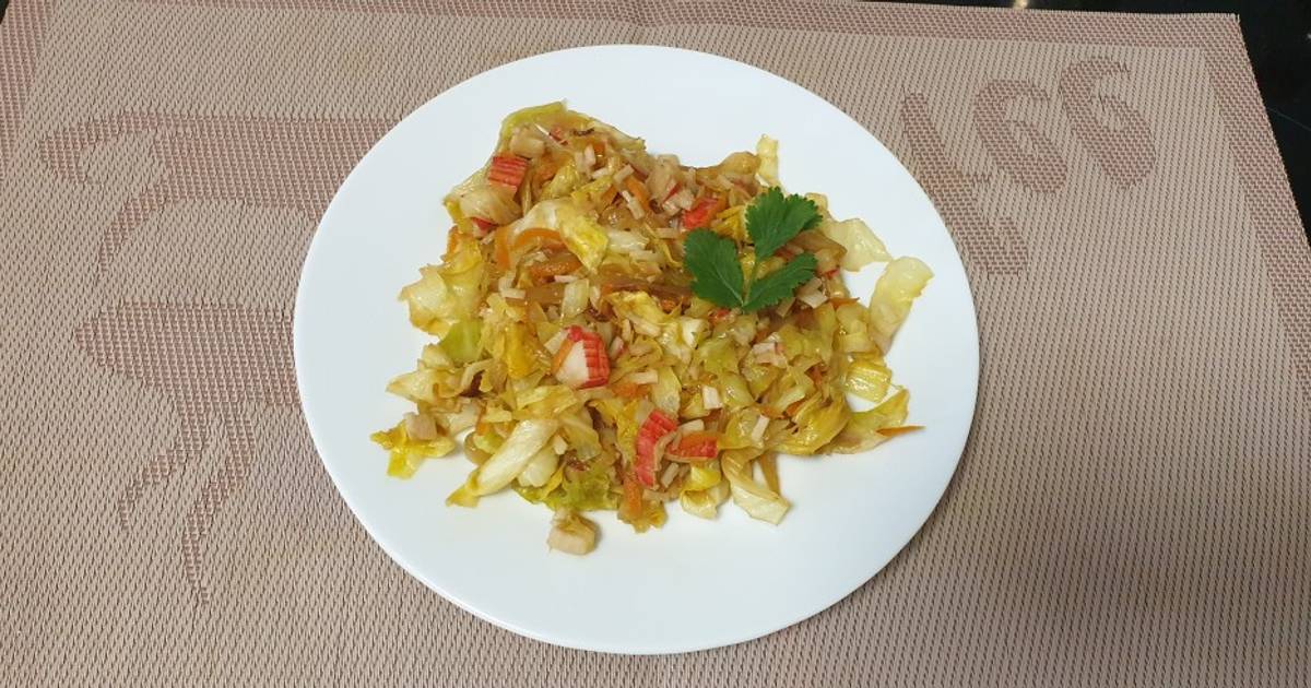 Salteado de col blanca Receta de LAM- Cookpad