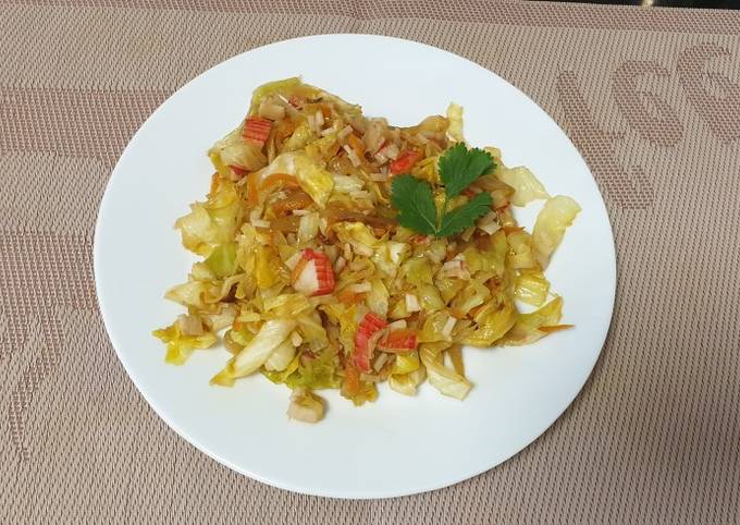 Salteado de col blanca Receta de LAM- Cookpad