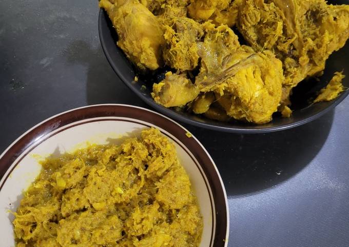 Resep Ayam Kuning Serundeng oleh Reza Pradipto - Cookpad