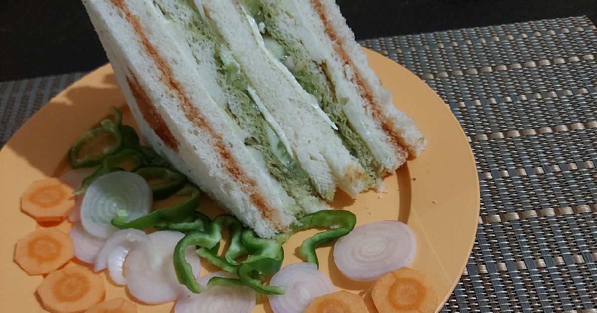 Tricolor Sandwich Recipe by Binita Patel - Cookpad
