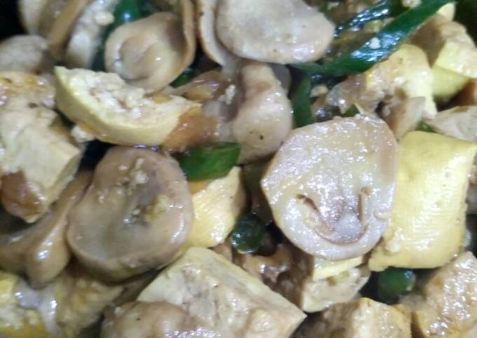 Resep Tumis Jamur Tahu Praktis oleh Riana Ummu Fathurrahman - Cookpad