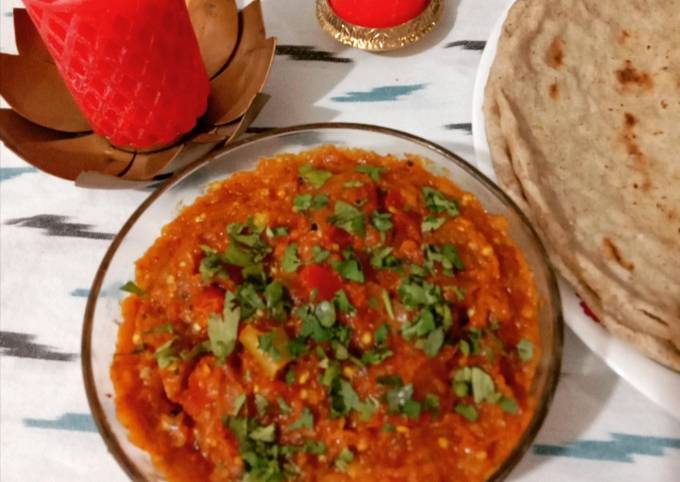 Baingan bharta & Jowar bhakri Recipe by Maya's Recipe's - Cookpad