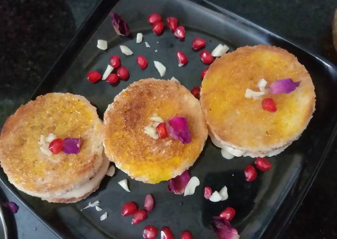 Fruits and Nuts Shahi Tukda Sandwich Recipe by Rakhee Rathi - Cookpad