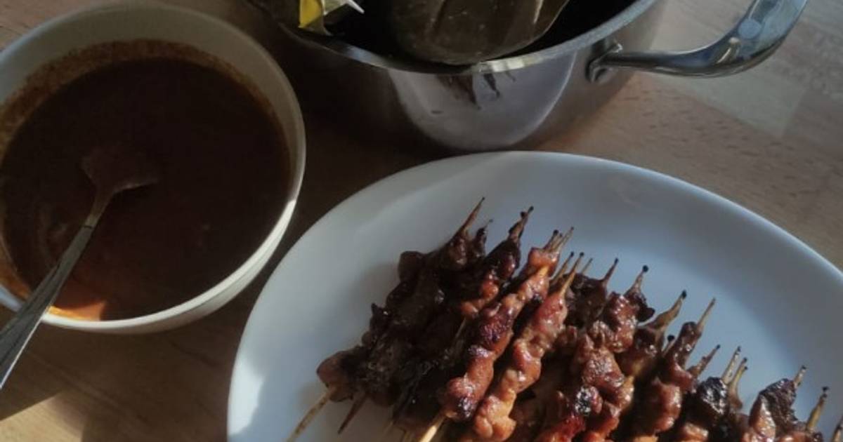 Resep Sate ayam madura (pan grill + pasta kacang) oleh rqpetite - Cookpad