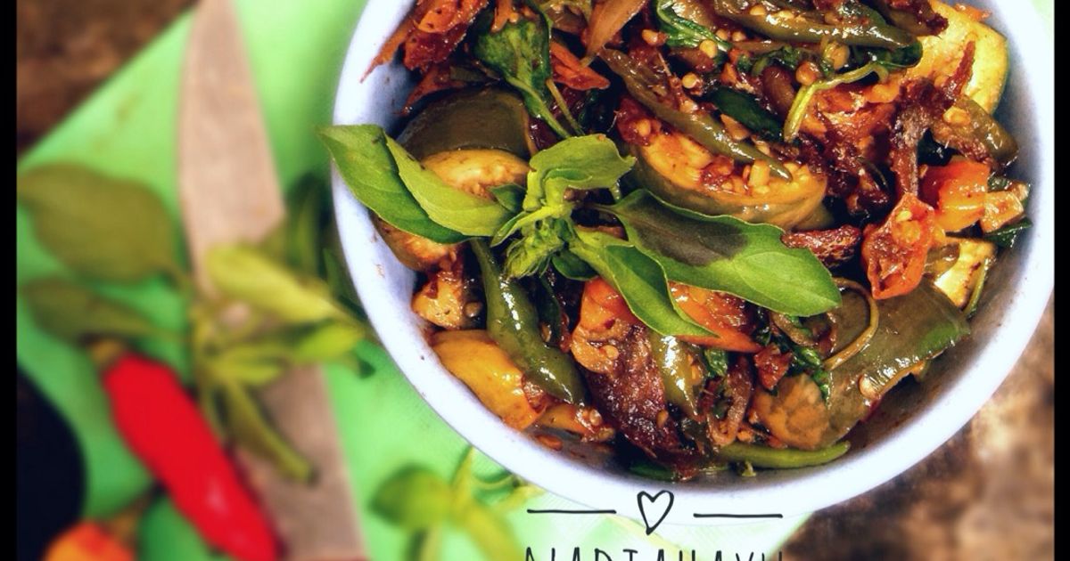 Resep Oseng Oseng Gerih/Klotok/Ikan Asin+Terong Bulat+Kemangi (Tips ...