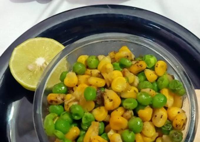 Matar corn street style chat Recipe by Monika gupta - Cookpad