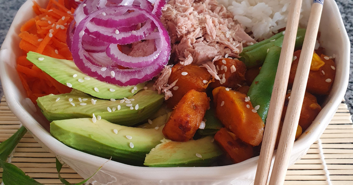 🥢🍚 Poke Bowl "Otoñal" Con Calabaza, Choclo Y Chauchas 🍲 Receta de ...