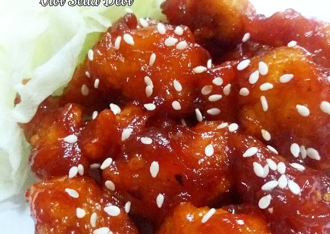Resep Ayam Tepung Saus Pedas Manis oleh Vivi Setia Devi - Cookpad
