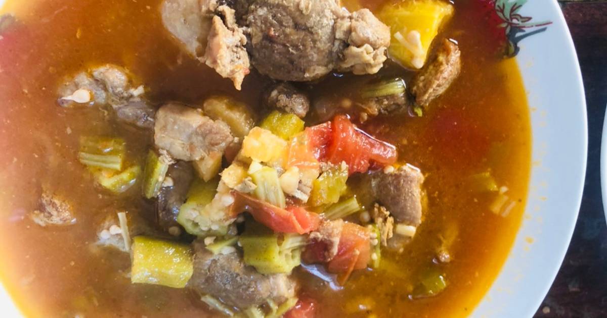 Caldo de quimbombó Receta de Daniela Paret Mesa- Cookpad