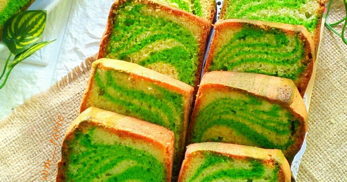 Resep Pandan Marmer Cake oleh wm_tarie - Cookpad