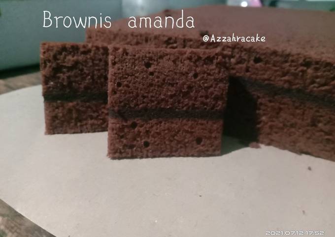 Resep Brownis amanda ekonomis oleh Queennn - Cookpad