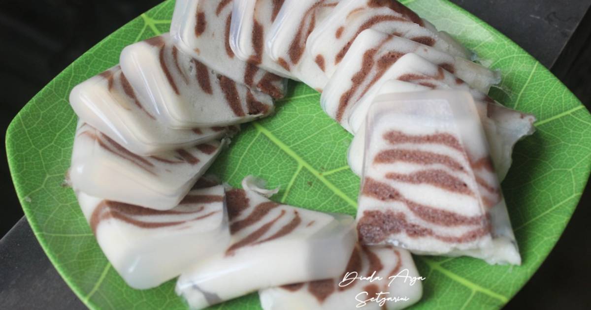 21 resep puding zebra putih telur enak dan mudah - Cookpad