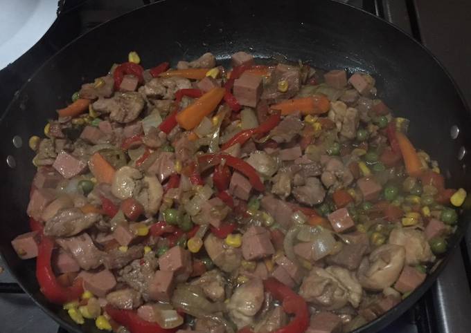 Chopsuey mixto casero Receta de Leslie Joha Escobar Schz- Cookpad