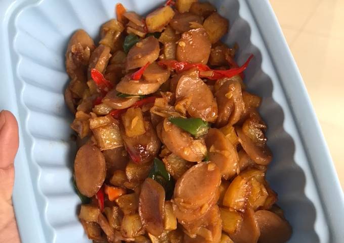 Resep Tumis sosis & kentang oleh nyv - Cookpad